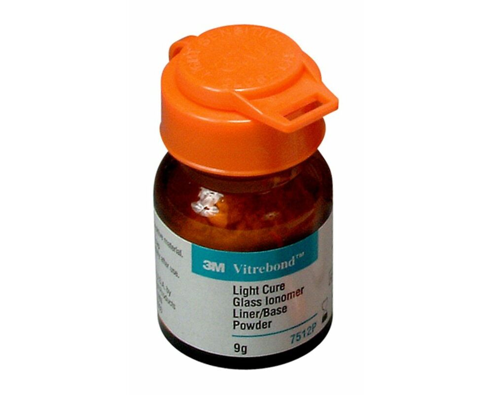 3M Vitrebond Light Cure Glass Ionomer Liner/Base Powder Refill, 7512P ...