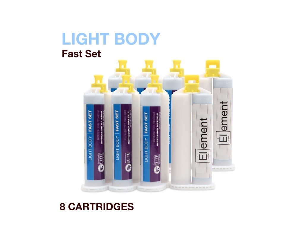 ELEMENT VPS Light Body Impression Material " Fast Set " 8 Cartridges ...