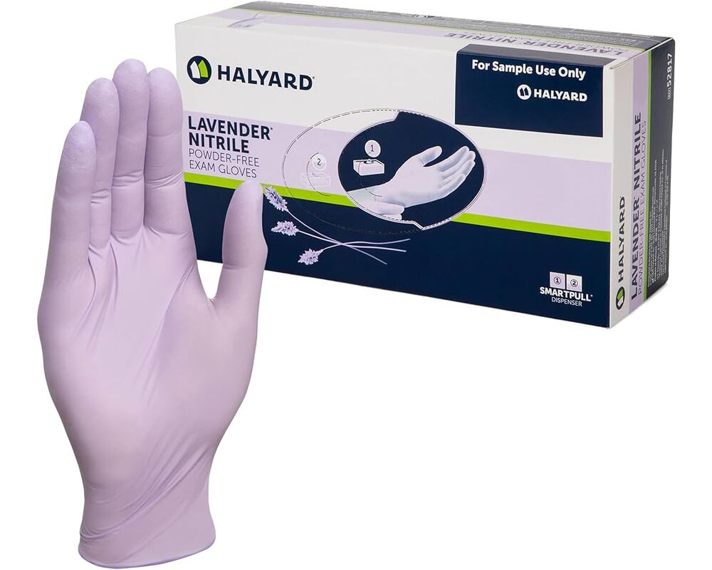 Lavender Nitrile Exam Gloves Nitrile LF PF Small NS 250/Bx | 52817 ...