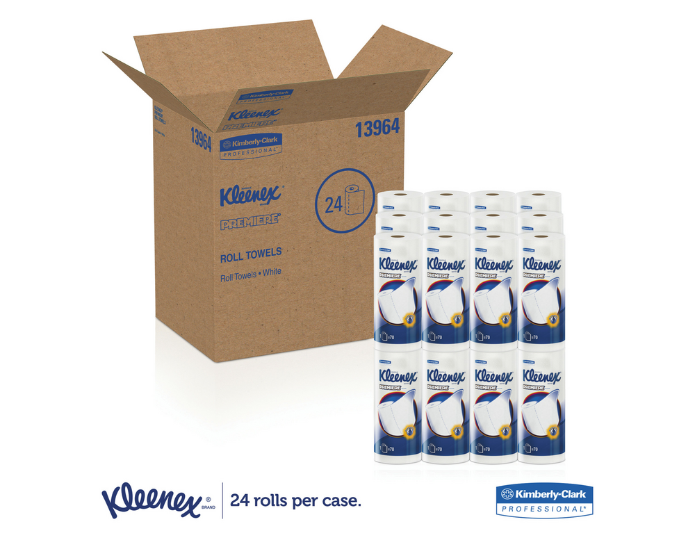 Premiere Kitchen Roll Towels White 70/Roll 24 Rolls/Carton | 13964 ...