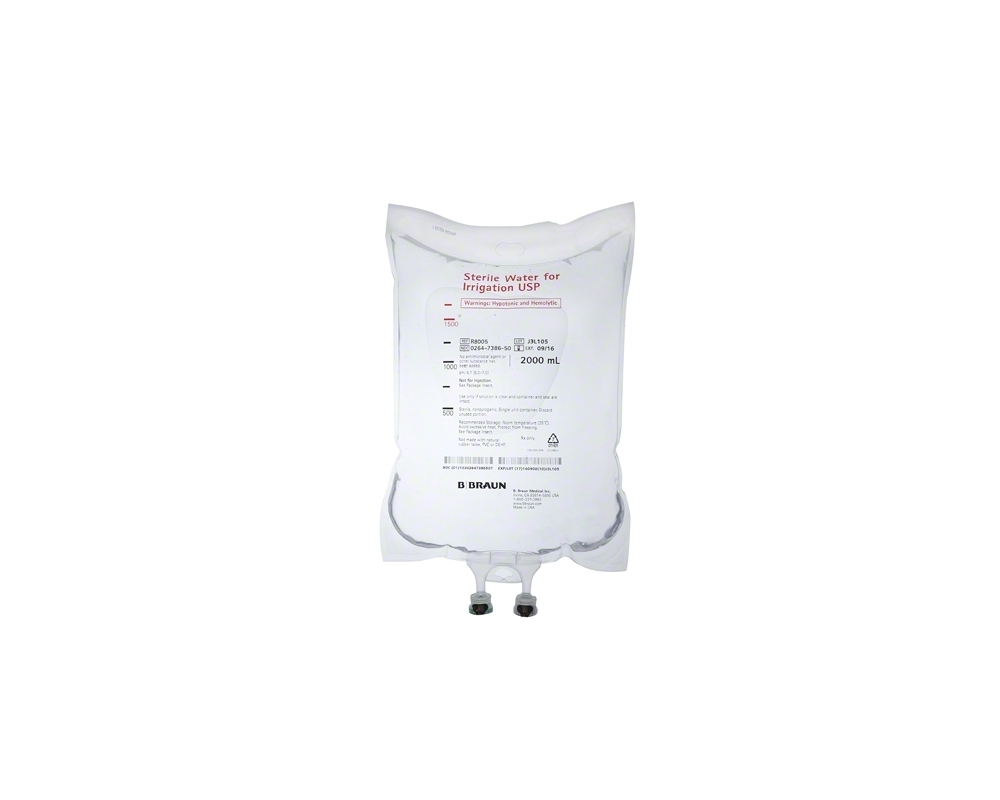 B. Braun Sterile Water for Irrigation 2 Liter Bag | Supply Clinic