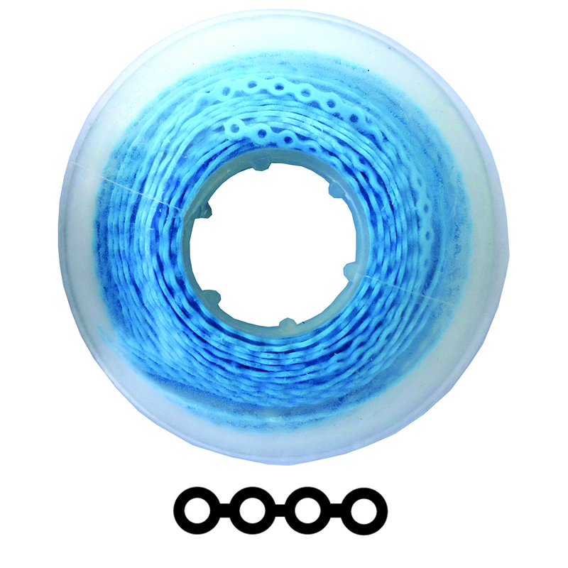 BABY BLUE Elastic Power Chain Short Filament 15 ft | Supply Clinic