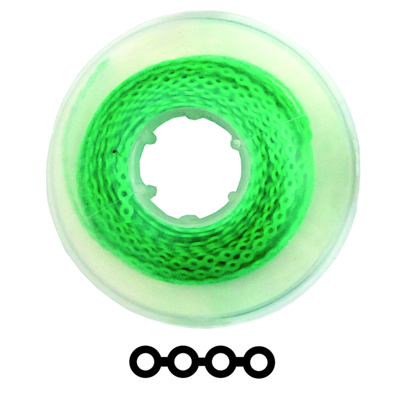 DARK GREEN Elastic Power Chain Short Filament 15 ft | Supply Clinic