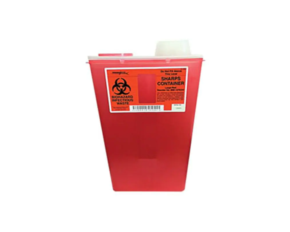 Monoject Multi-Purpose Sharps Containers with Vertical Drop Lid, 14 ...