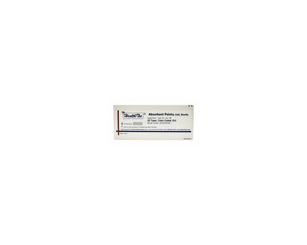 Paper Points Sterile Cell Package Assorted 180/box | DHPAPAC | Supply ...