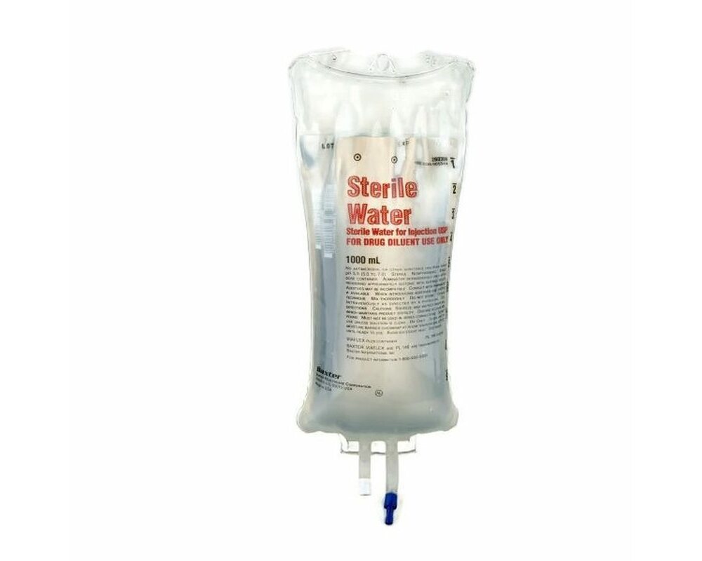 Sterile Water for Injection in 1,000mL Viaflex Bag - 14/Case | 2B0304X ...