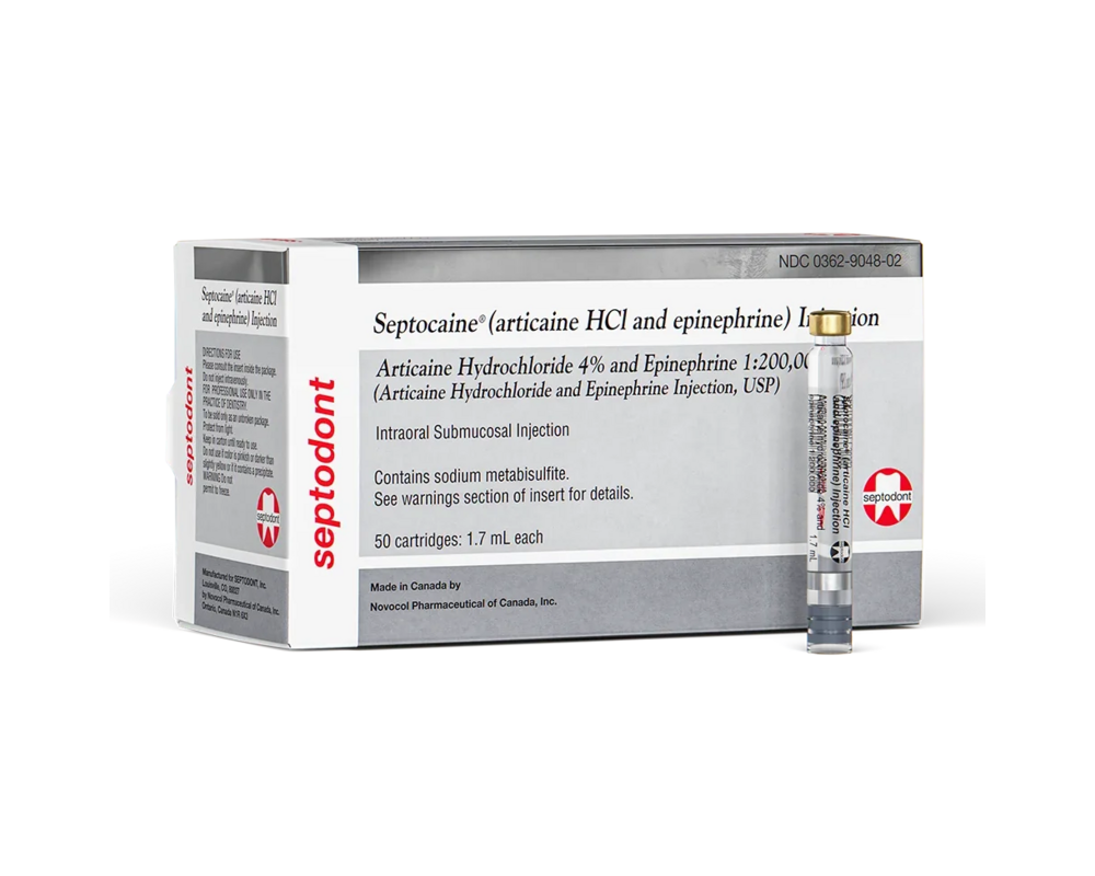Septocaine® and epinephrine 1:200,000 (Silver) Injection | 01A1200 ...