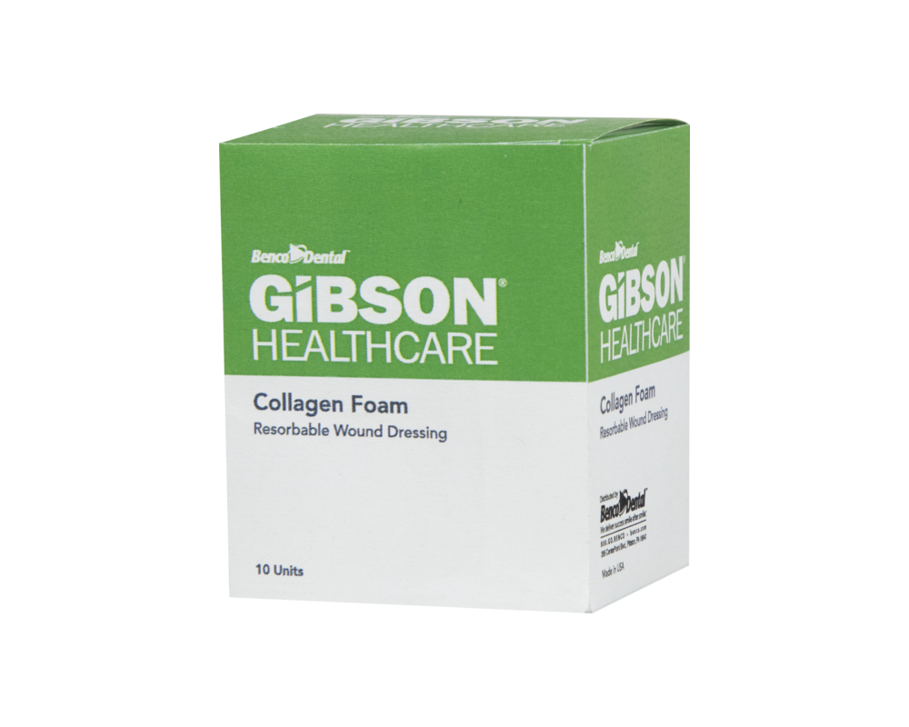 Gibson Healthcare Collagen Foam Box of 10 | 5251-210 | Supply Clinic