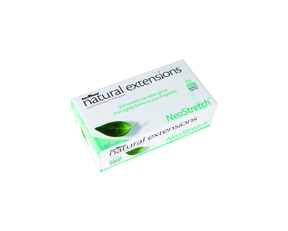 natural extensions NeoStretch Neoprene Powder-Free Green Exam Glove ...