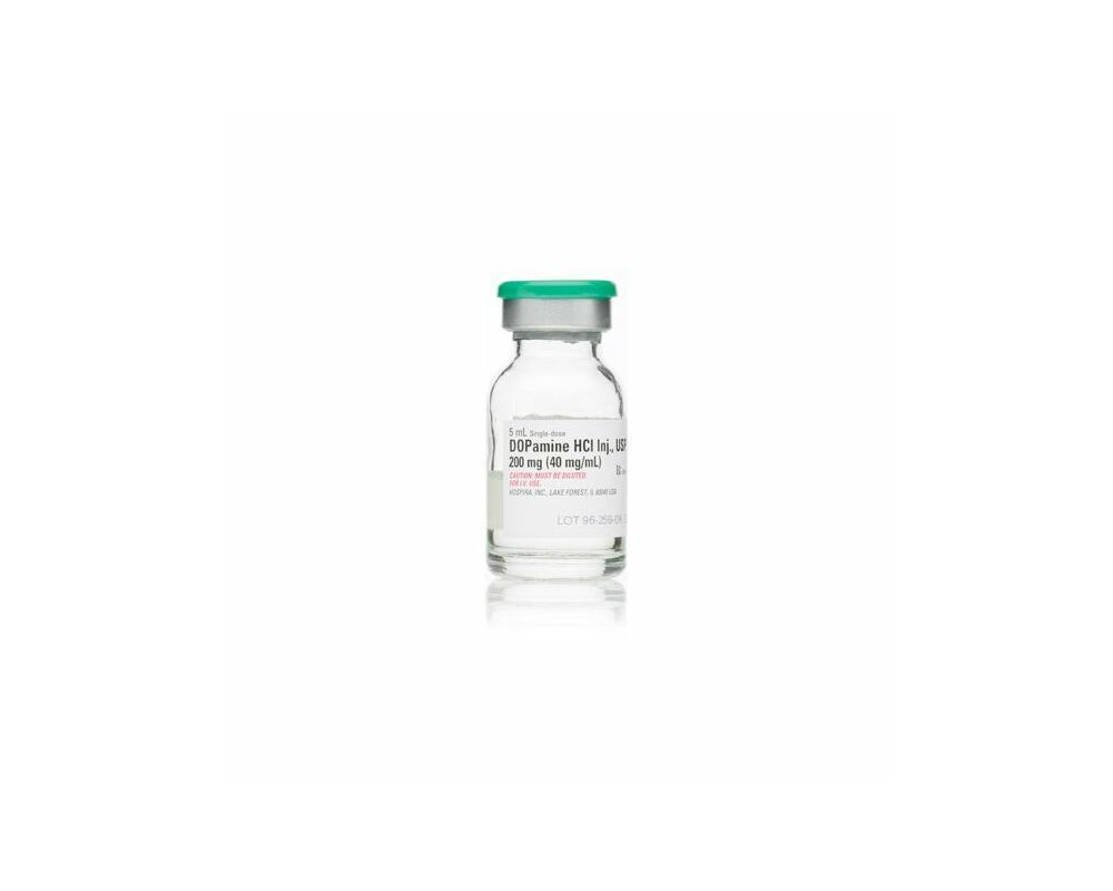 Dopamine HCL - 200mg, 40mg/ml, 5ml SDV | NDC#52584-820-01 | Supply Clinic