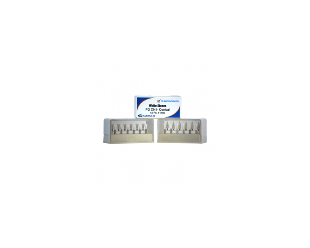 CARGUS WHITE STONE FG FL2 12 PER BOX FLA | 100-1155 | Supply Clinic