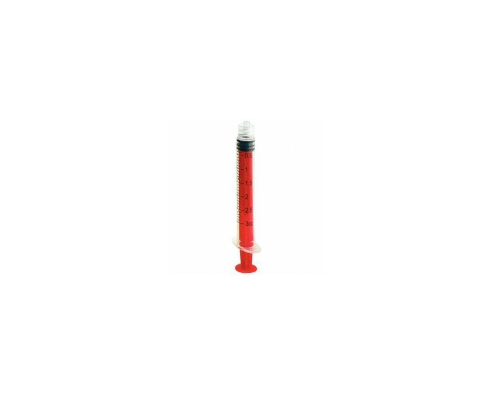 Color Coded Syringe 3cc Red Bx/80 | 317158 | Supply Clinic