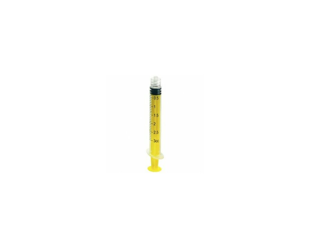 Luer Lock Syringe 3CC Yellow 80/Pkg | 317160 | Supply Clinic
