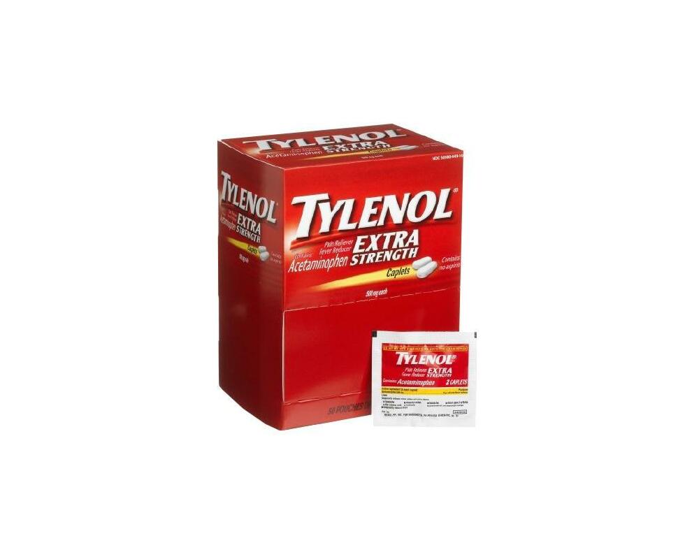 Tylenol Extra Strength Caplets Two Pack Box Of 50 Mcl44910 Supply Clinic