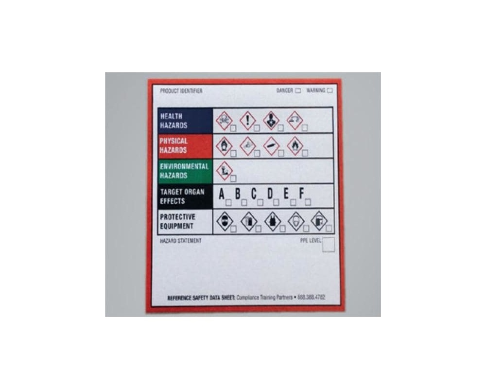 Label Informational 4x4" For Pictogram Chemical Product 25/Pk | GHCL ...