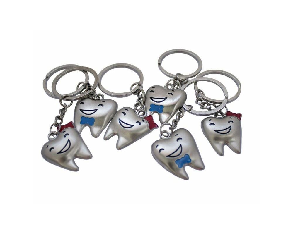 Metal Molar Shaped Tooth Keychain - Package of 20 | 905032 | Supply Clinic