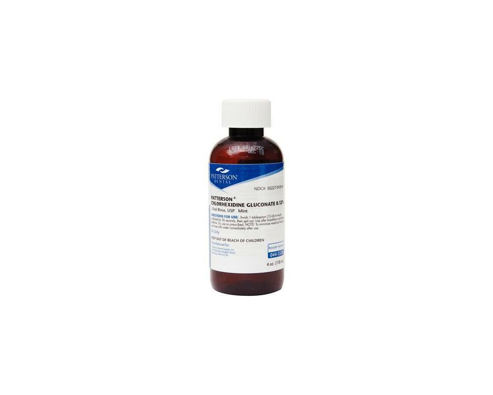 Patterson 0.12% Chlorhexidine Gluconate Oral Rinse, Light Mint - 4 Oz ...