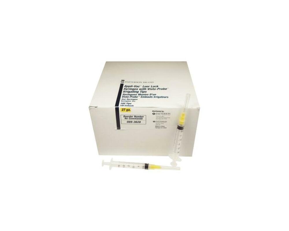 Patterson Endodontic Syringe with Irrigation Needle " 3 cc Luer Syringe ...