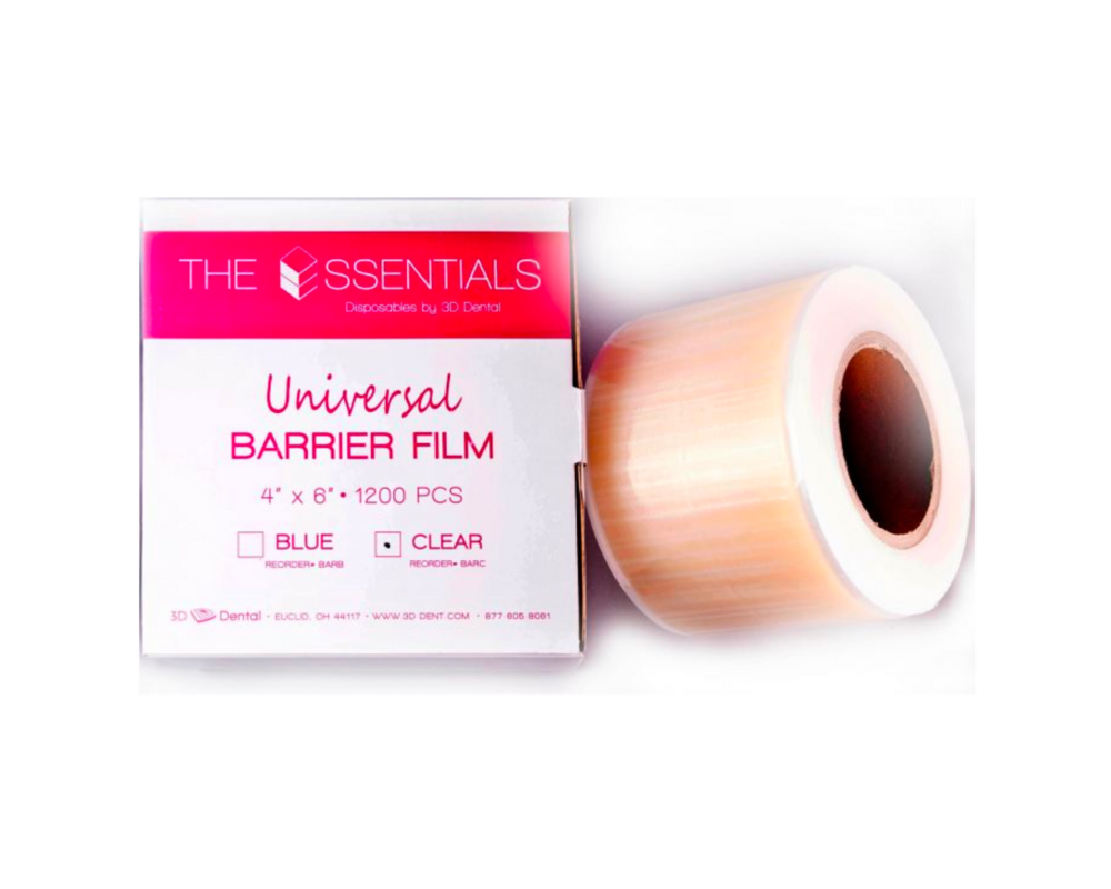 3D Essentials Barrier Film Clear 4X6 1200/Roll | BARC | Supply Clinic