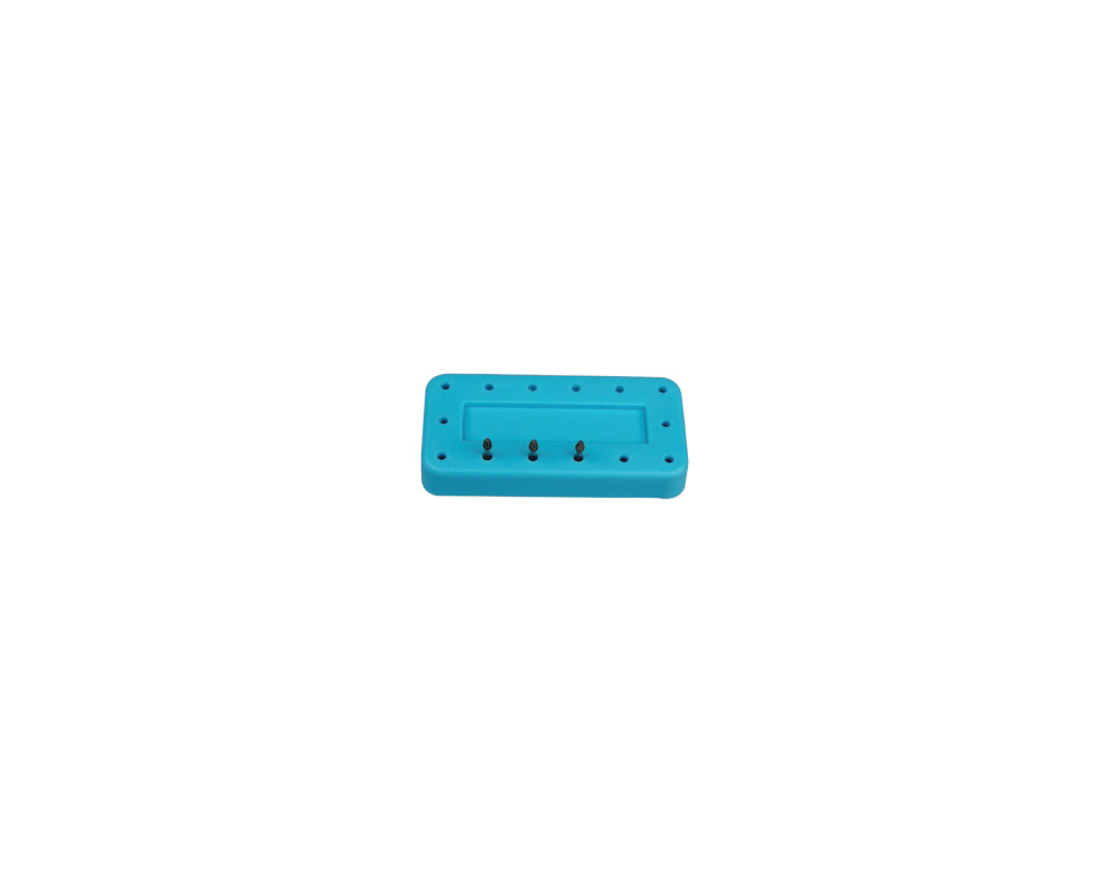 Bur Block 14 Hole Magnetic Neon Blue | OR412 | Supply Clinic