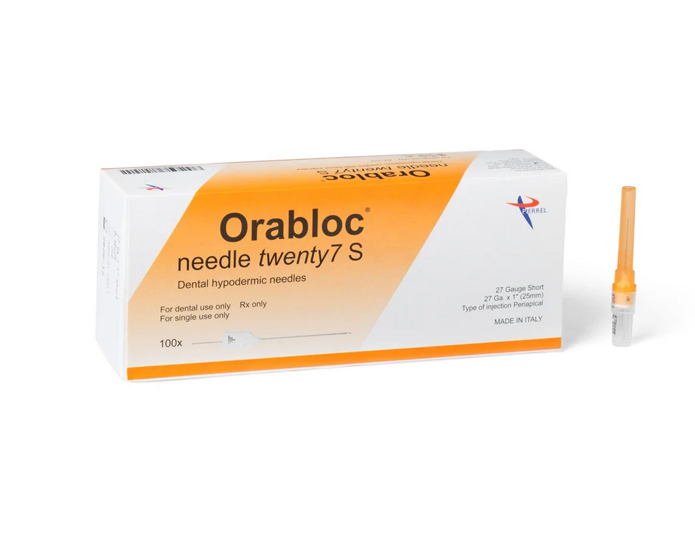 Orabloc Plastic Hub Dental Needles 27G Short Orange 100/Box | 102704025 ...