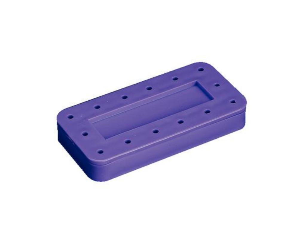 Silicone Magnetic Bur Block 14-Hole Rectangular Neon-Purple | 400BR2 ...