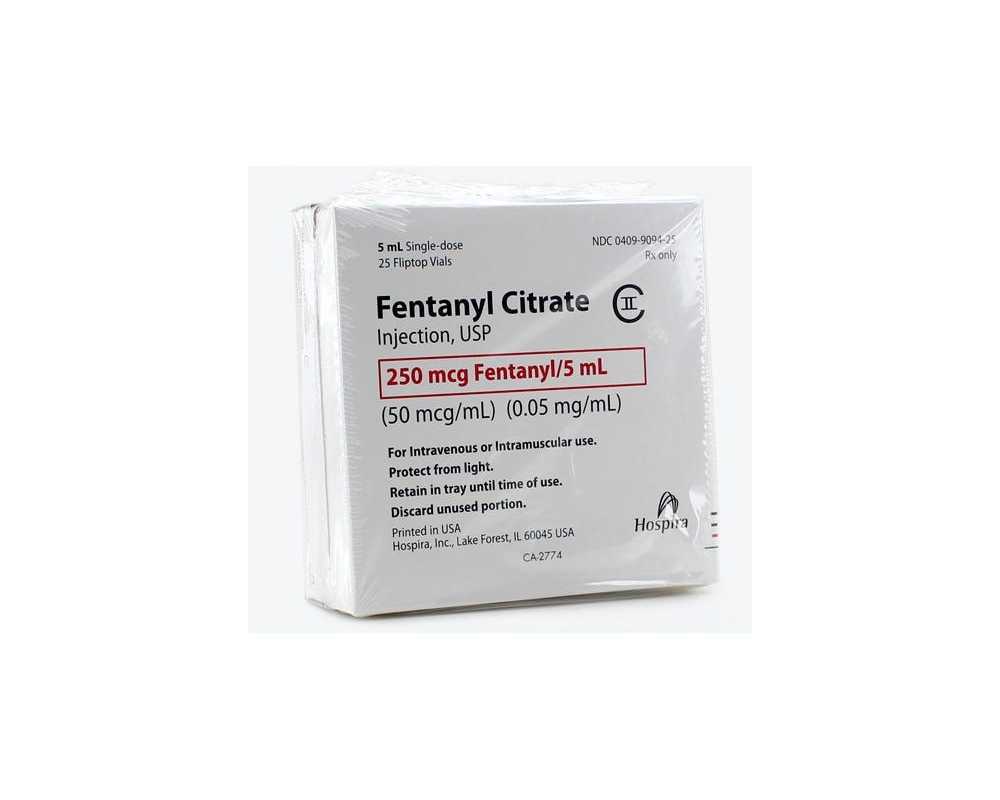 Fentanyl Citrate 0.05mg/ml 5ml Single Dose Vial, - 25/Box | 00409909425 ...