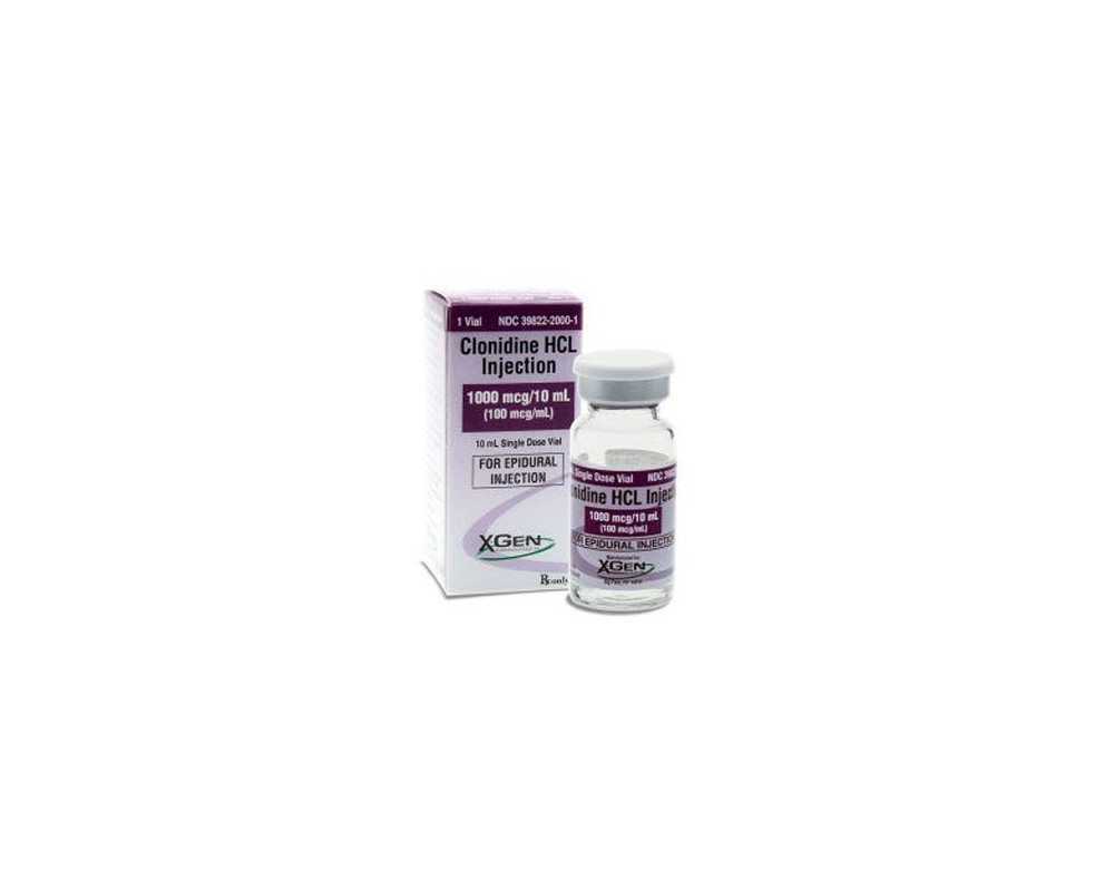 Clonidine HCL Injection 1000 mcg/10ml, 10 ml Single Dose Vial | 200001 ...