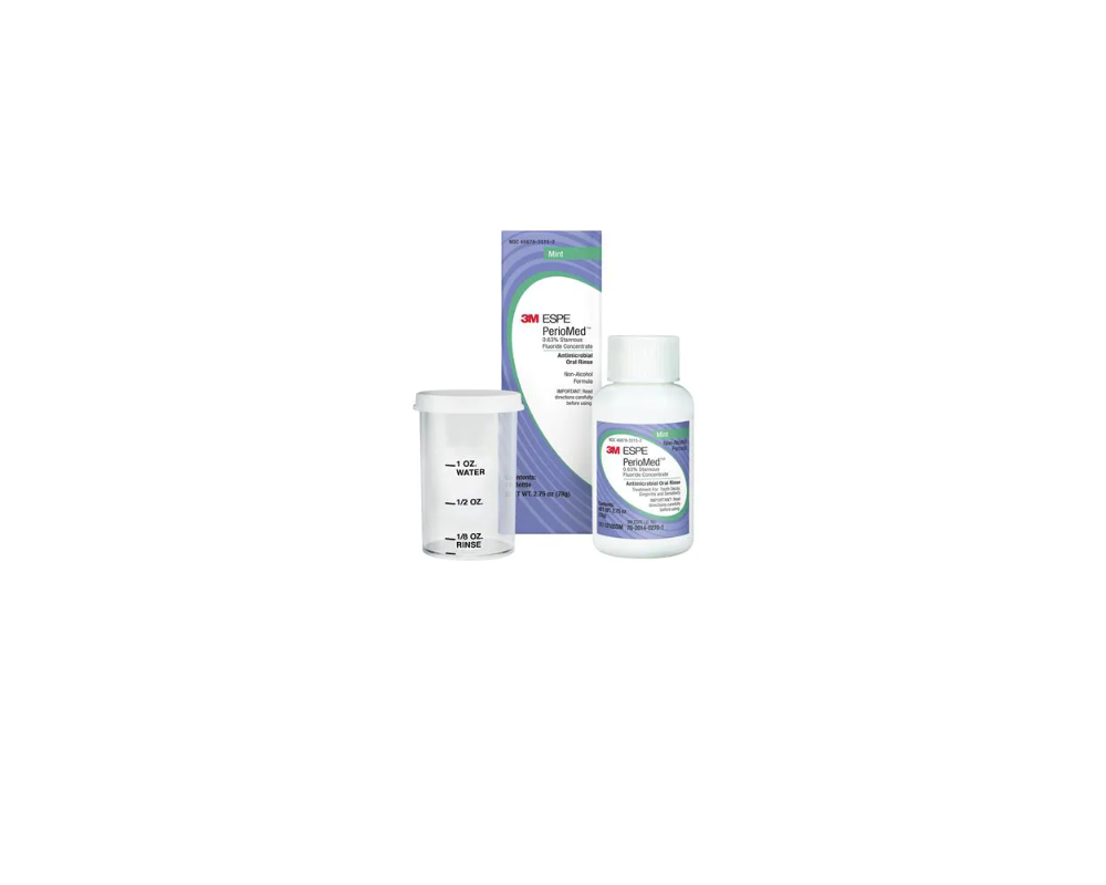 3M PerioMed Oral Rinse 0.63% Stannous Fluoride 2.75 oz Mint Each ...