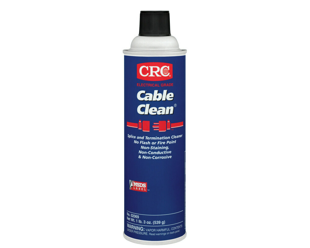 CRC Cable Clean High Voltage Splice Cleaner, 20 Oz Can, Case Of 12 ...