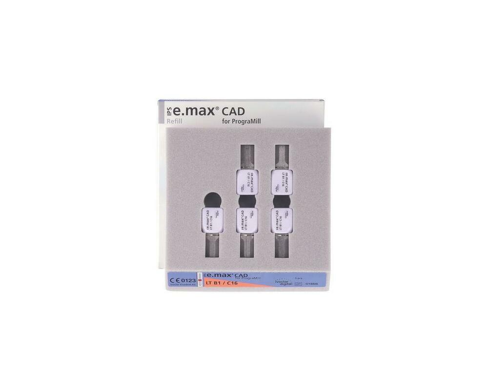 IPS e.max CAD for PrograMill Blocks -LT (Low Translucency), C16, 5/Pkg ...
