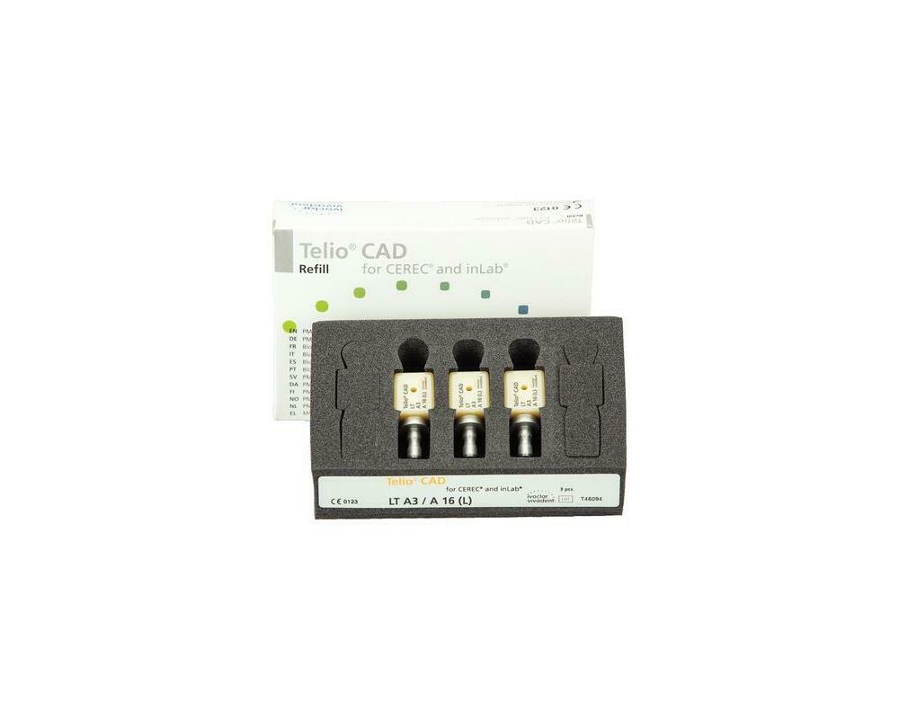 Telio CAD Abutment Blocks for CEREC -A16, 3/Pkg, A3, Large | 665527 ...