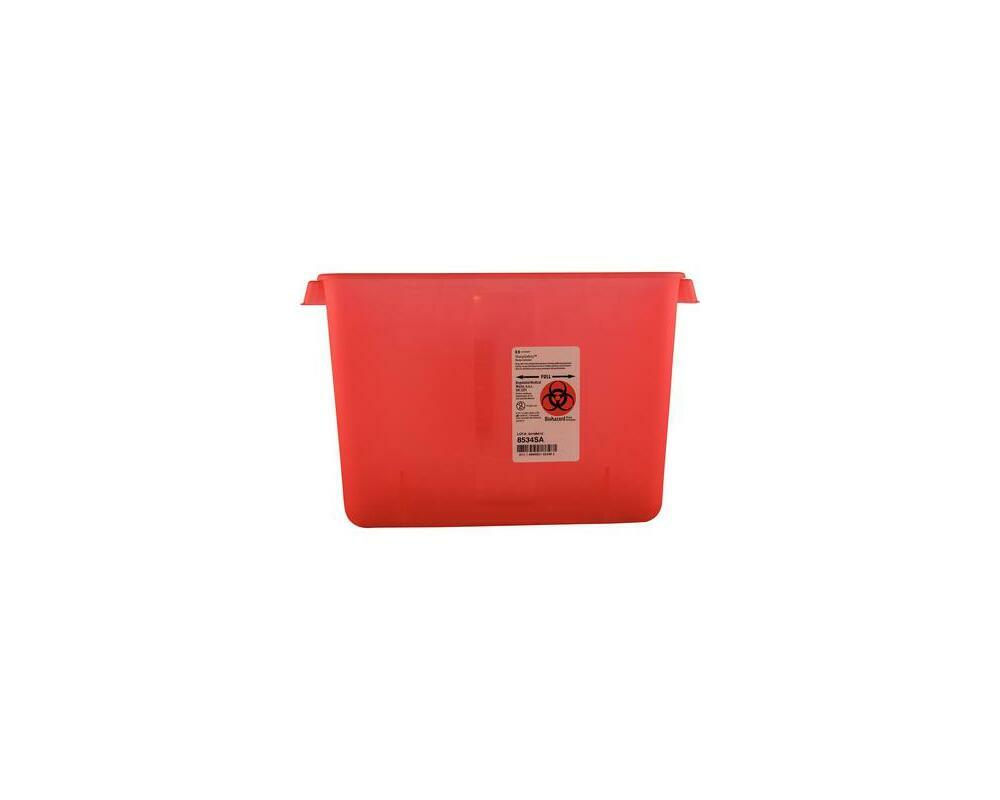 SharpSafety In-Room Sharps Container with Mailbox Style Lid, 2 Gallon ...