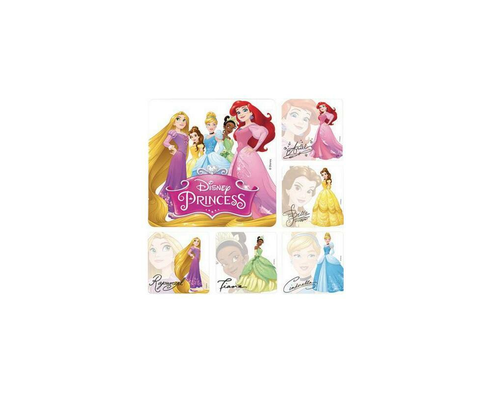 Princess Licensed Stickers, 2-1/2" W x 2-1/2" H, 6 Designs/Roll, 100 ...