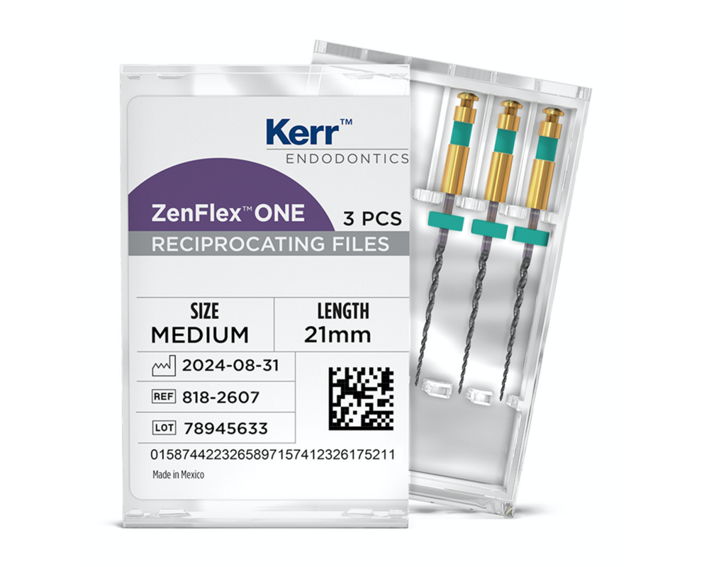 Kerr Endodontics Zenflex One Reciprocating Niti Files Medium 21Mm 3/Pk ...