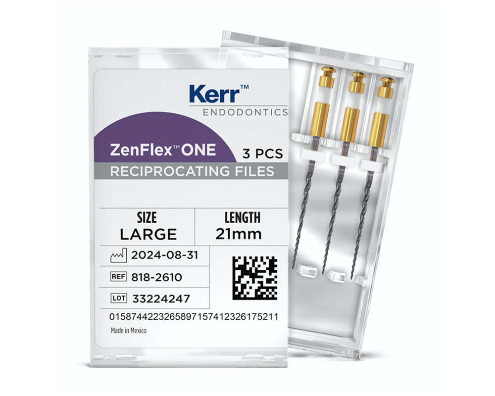 Kerr Endodontics Zenflex One Reciprocating Niti Files Large 21Mm 3/Pk ...