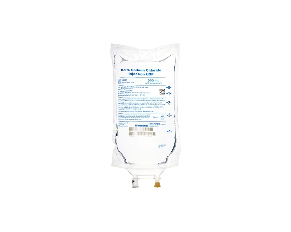 0.9% Sodium Chloride Injection USP in EXCEL Plus IV Solution Container ...