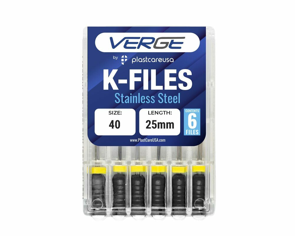 25mm Endo K Files, Stainless Steel (#40 Black) | PG-KFL-25-35 | Supply ...