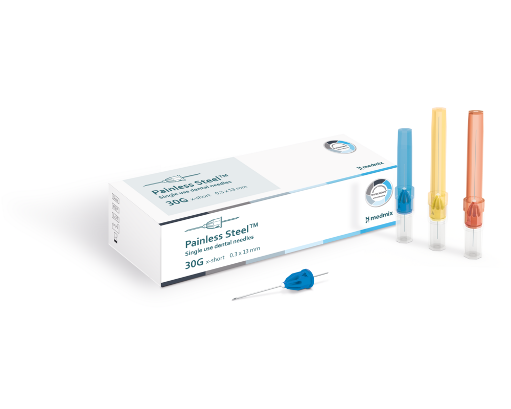 Painless Steel Injection Needles Short 30ga Blue 100/box | 162238 ...