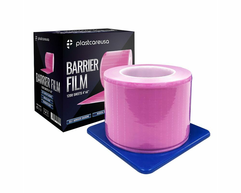 Pink Barrier Film Plastic Surface Dental Tattoo Adhesive 4" x 6" Sheets ...