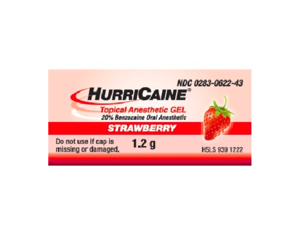 HurriCaine Topical Anesthetic Gel Syringe 4 x 1.2gm Strawberry | 0283 ...