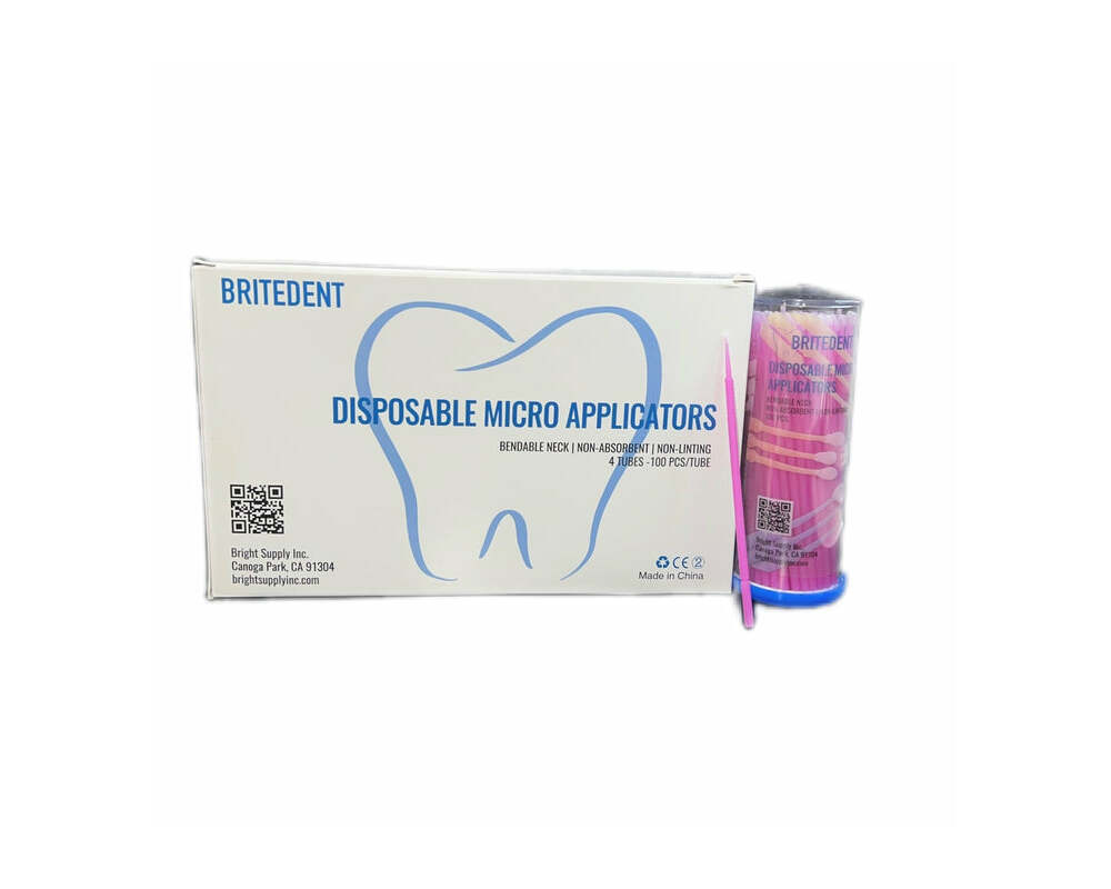 BRITEDENT Micro Applicator Brushes Fine Pink 400/Bx BSI-1500 | BSI-1500 ...