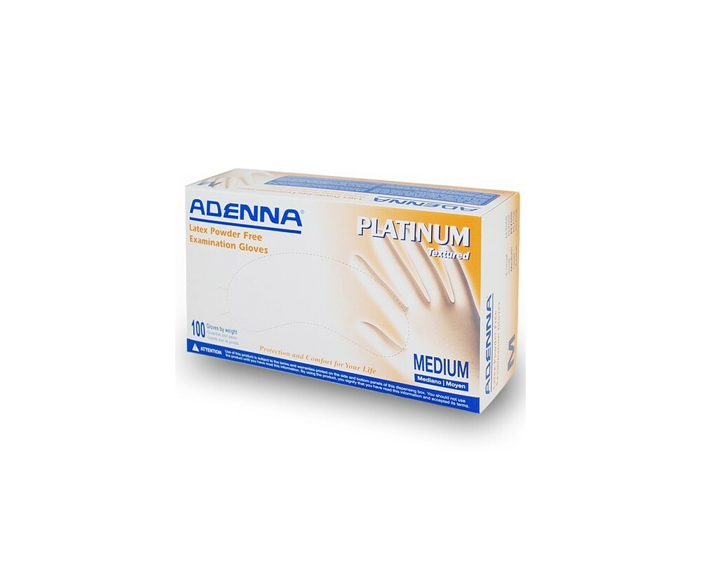 Adenna Platinum Latex Powder Free Gloves | Medium | PLT555 | Supply Clinic