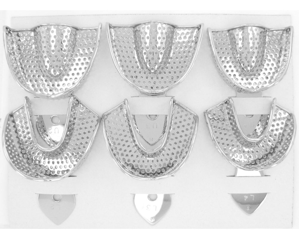 Perforated Stainless Steel Impression Tray Set | 43-025 | Supply Clinic