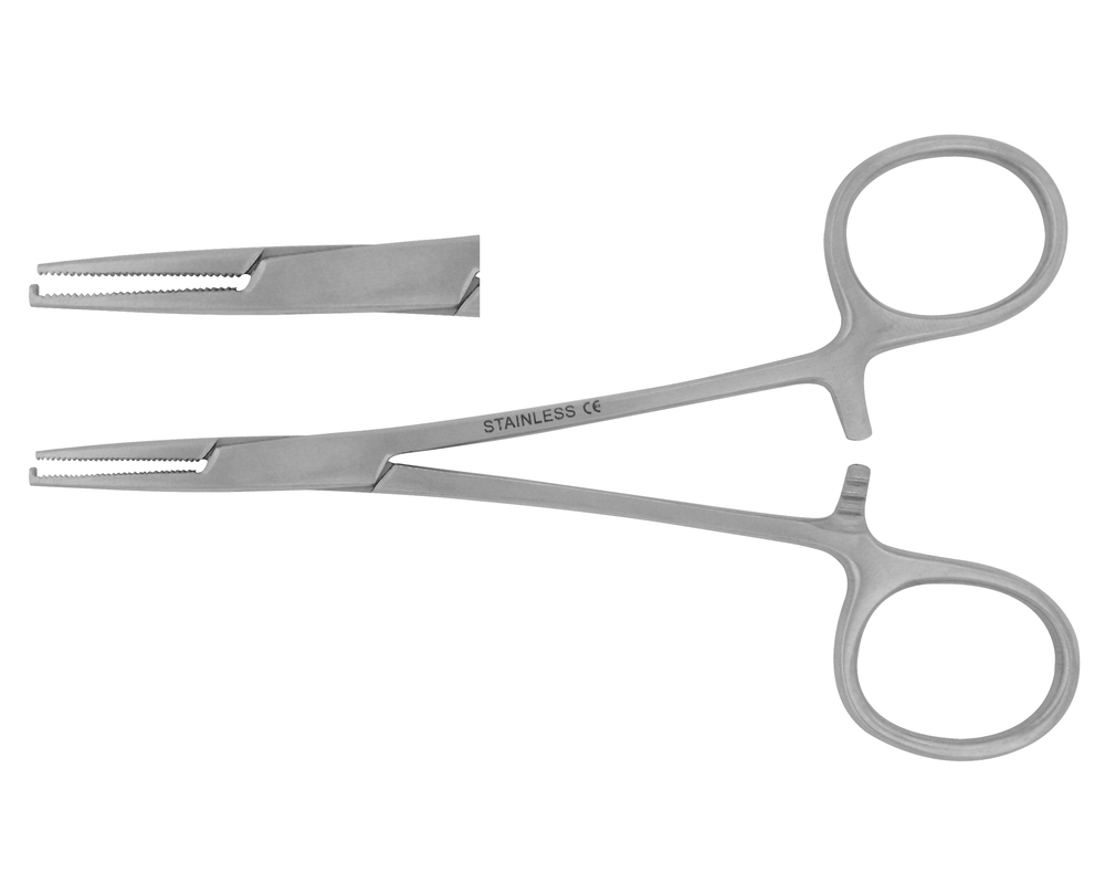 Elastic Placing Plier Mosquito Straight With Hook | 61-190 | Supply Clinic