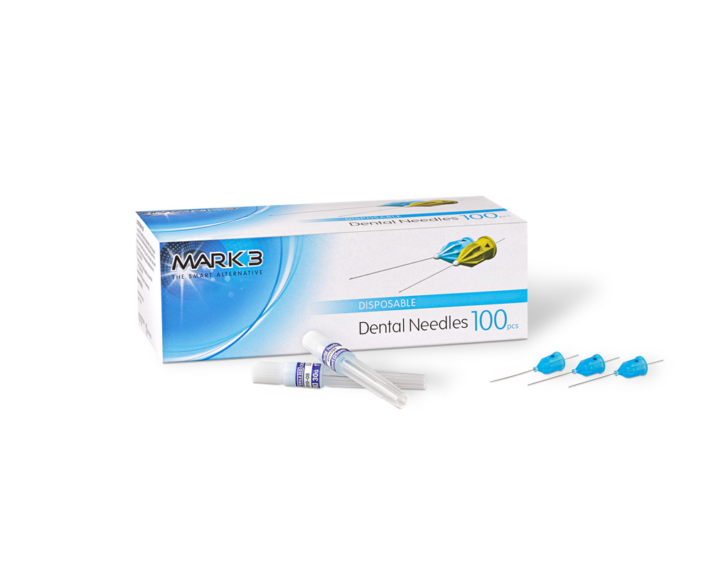 MARK3 Needles Plastic Hub 30ga Extra Short 1/2" Blue 100/Box | 100 ...