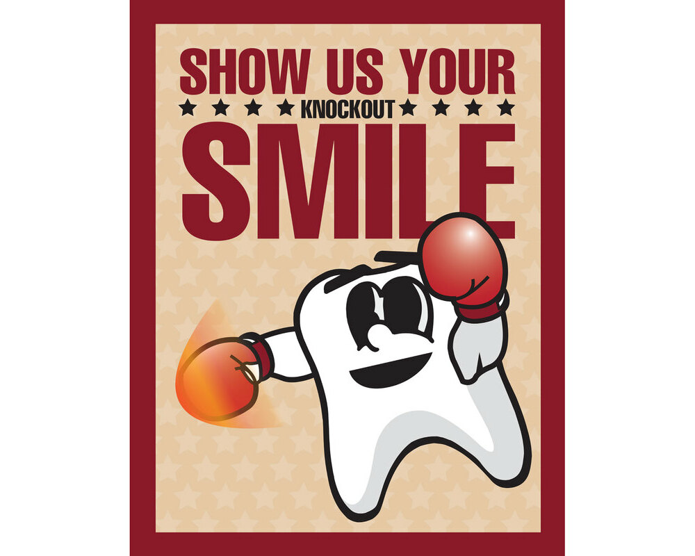 Show Us Your Knockout Smile Postcard | 512076 | Supply Clinic