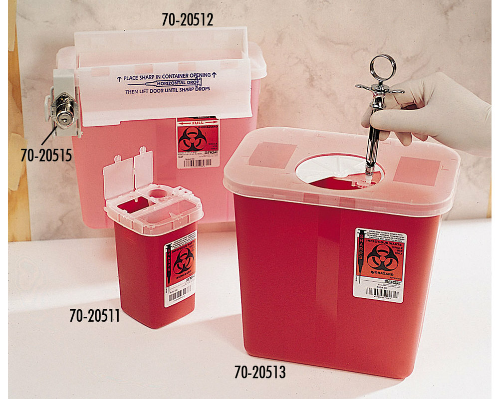 1-Quart Sharps Container 10/Pack | KEN 8900SA | Supply Clinic