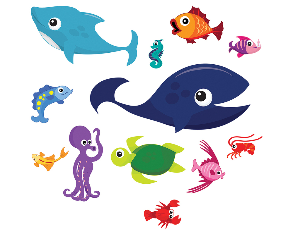 Sea Creatures 1 Wall Decals - Fathead | Supply Clinic