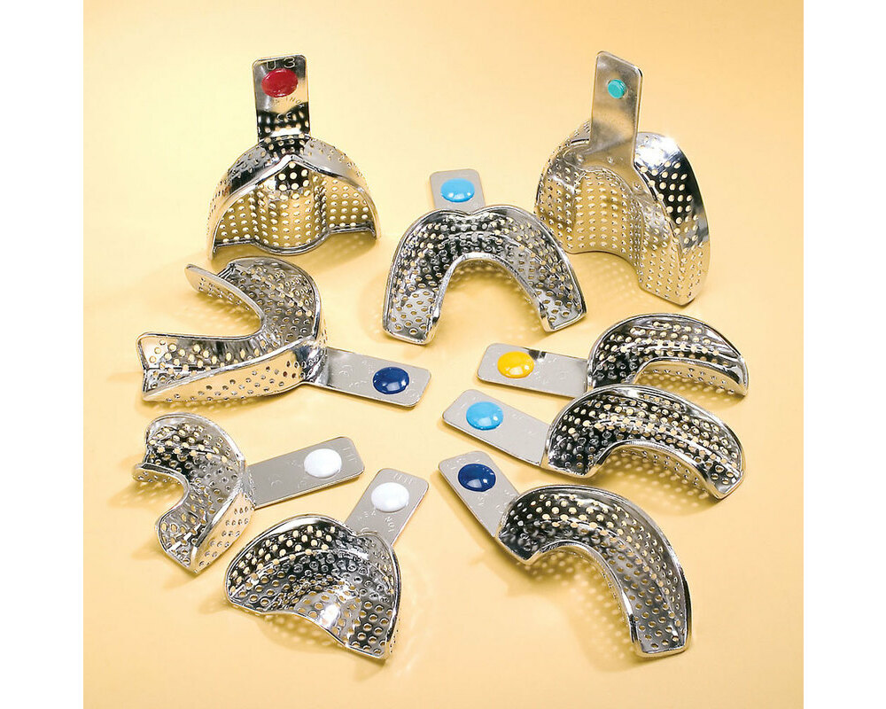 Perma-Lock Full Arch Stainless Steel Impression Set (8 Trays) | S2804-8 ...